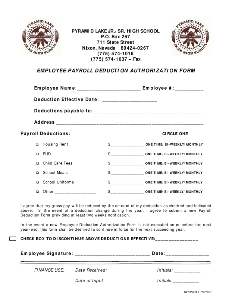 Fillable Online images pcmac EMPLOYEE PAYROLL DEDUCTION AUTHORIZATION FORM - PCMAC Fax Email ...