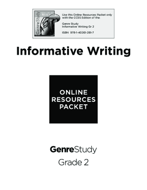 Fillable Online Informative Writing - My Savvas Training Fax Email ...