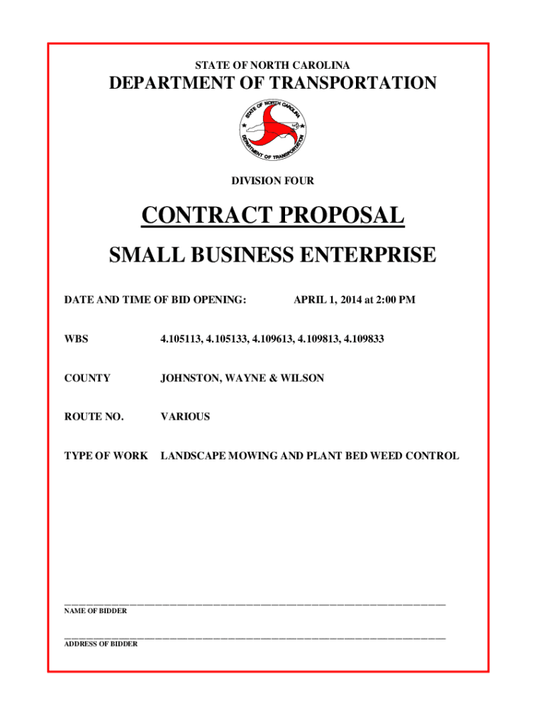 Fillable Online NCDOT: Levels of Contracting Fax Email Print - pdfFiller