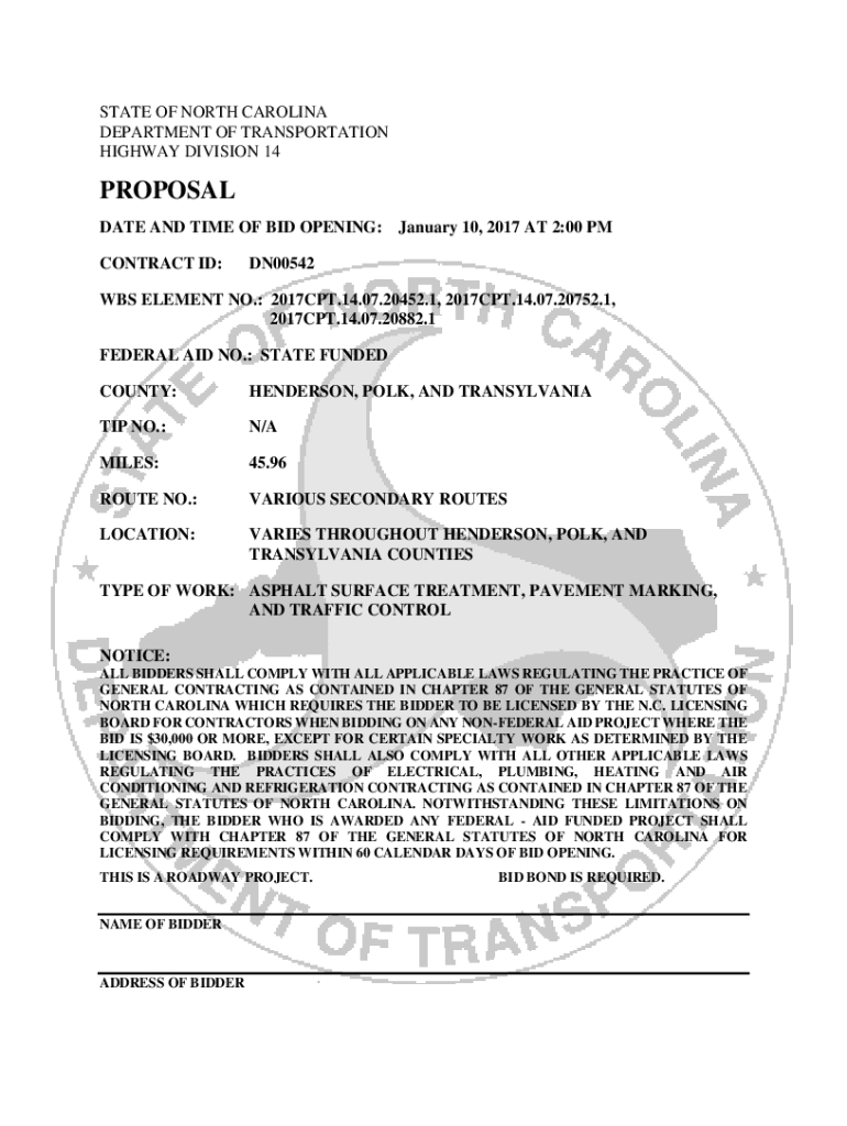 Fillable Online DN00542 - Connect NCDOT - NC Department of Transportation Fax Email Print ...