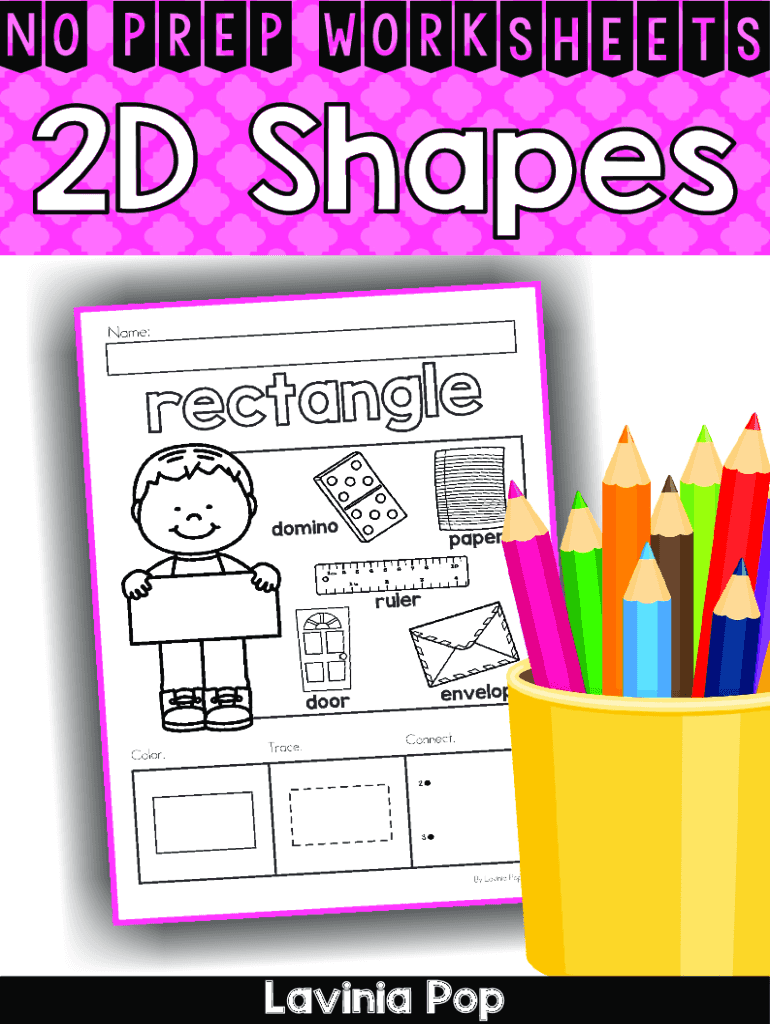 Fillable Online 2D Shapes No Prep Worksheets with examples of the focus ...