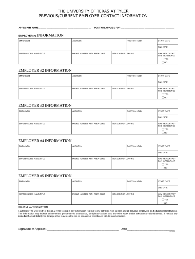 PERSONAL INATION AUTHORIZATION FOR - The University of ... Doc Template ...