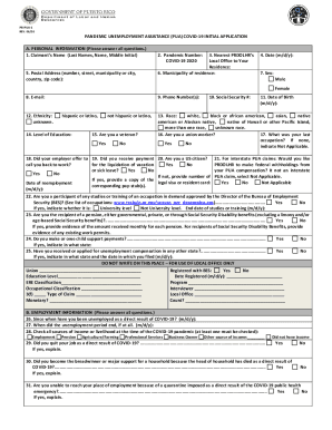 Fillable Online PANDEMIC UNEMPLOYMENT ASSISTANCE (PUA) COVID-19 ... Fax ...
