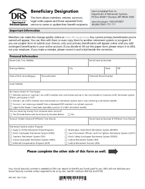 Fillable Online Beneficiary Designation form - Select or change ...