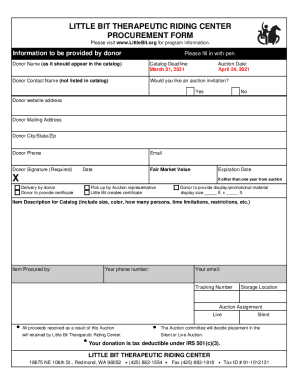 Fillable Online 2013-14 Procurement Form copy Fax Email Print - pdfFiller