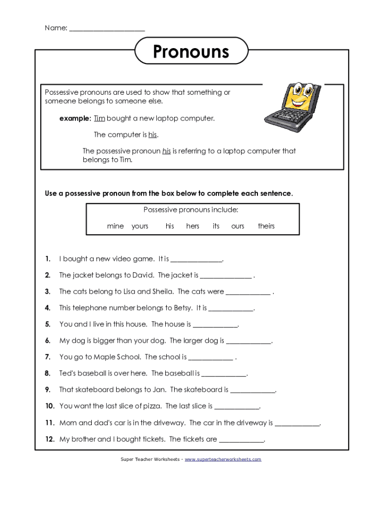 Fillable Online pronouns Fax Email Print - pdfFiller