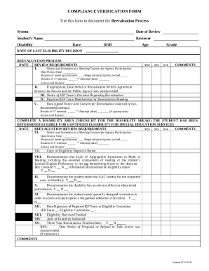 Reevaluation Process CVF - Alsde Doc Template | pdfFiller
