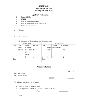 index of charges Doc Template | pdfFiller