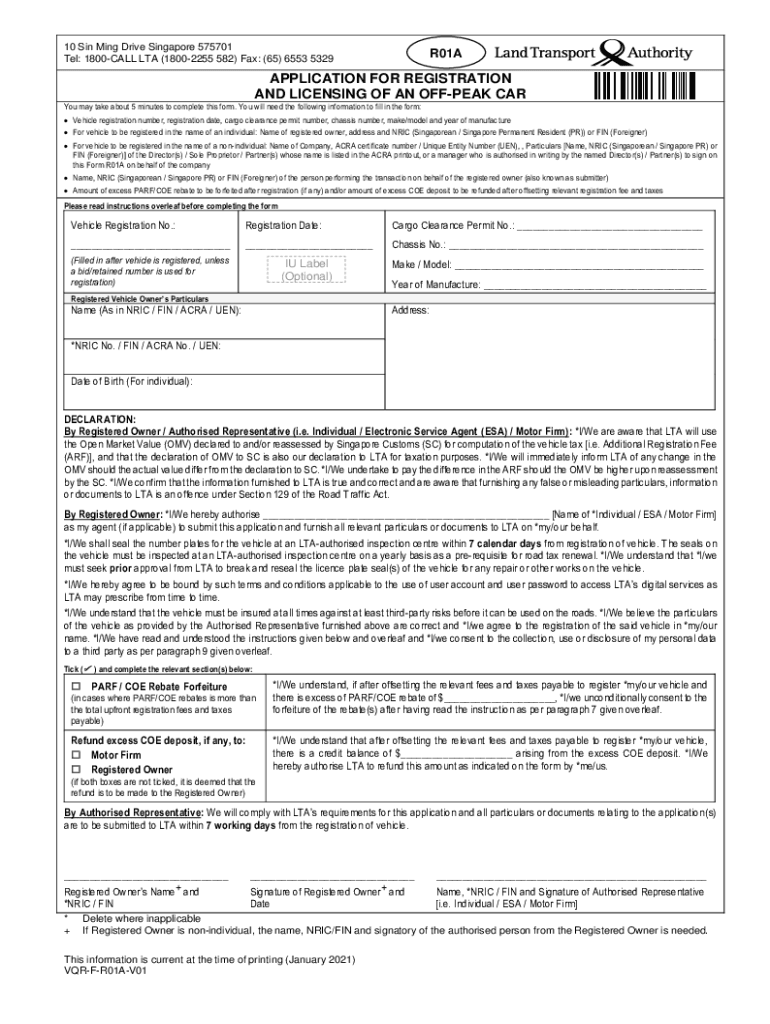 Fillable Online Vehicle registration number, registration date, cargo ...