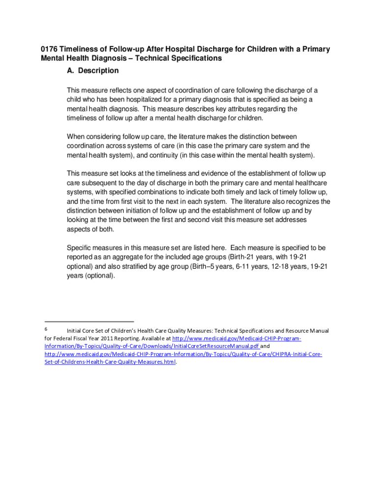 Fillable Online Timeliness of Follow-up After Hospital Discharge for ...