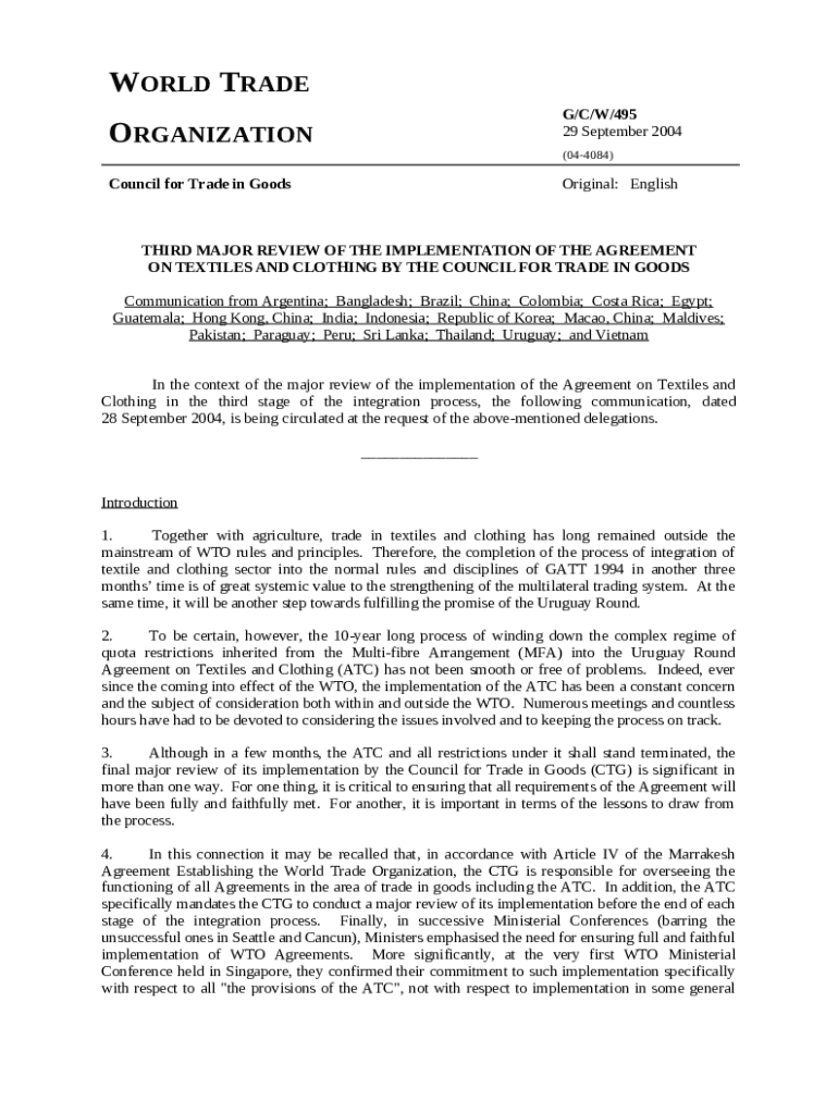DOC WTO Documents Online - World Trade Organization Doc Template ...