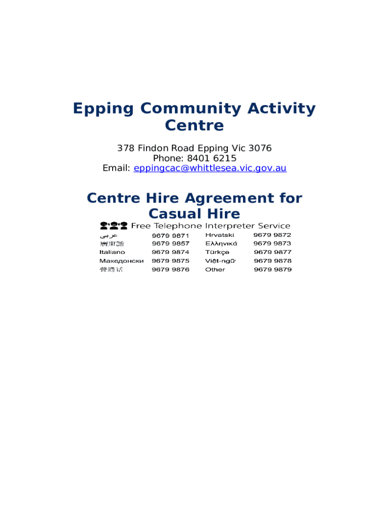 Epping Community Activity Centre - City of Whittlesea Doc Template ...