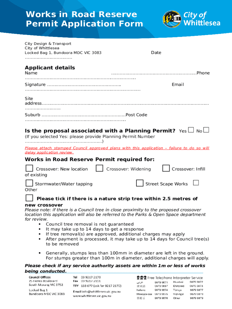 15-10-2015 - Revised Vehicle Crossing Request Doc Template | pdfFiller