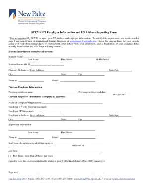Fillable Online Students: STEM OPT Reporting RequirementsStudy in the ...