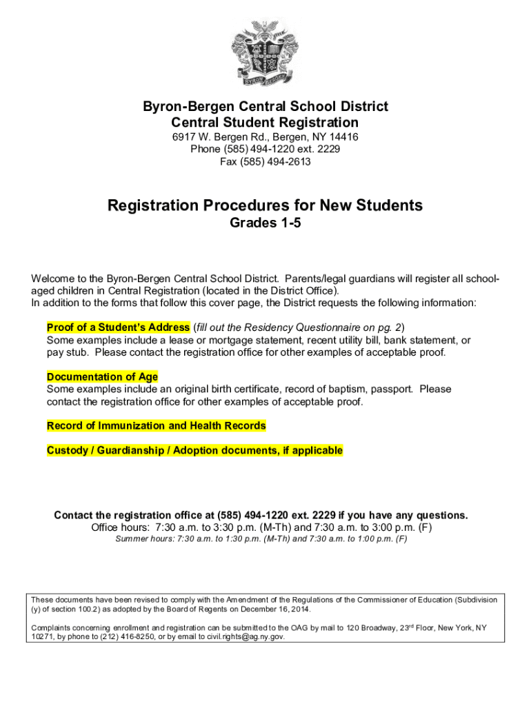 Fillable Online Central Student Registration Fax Email Print - pdfFiller