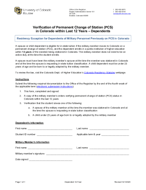 Fillable Online Verification of Permanent Change of Station (PCS) in ...