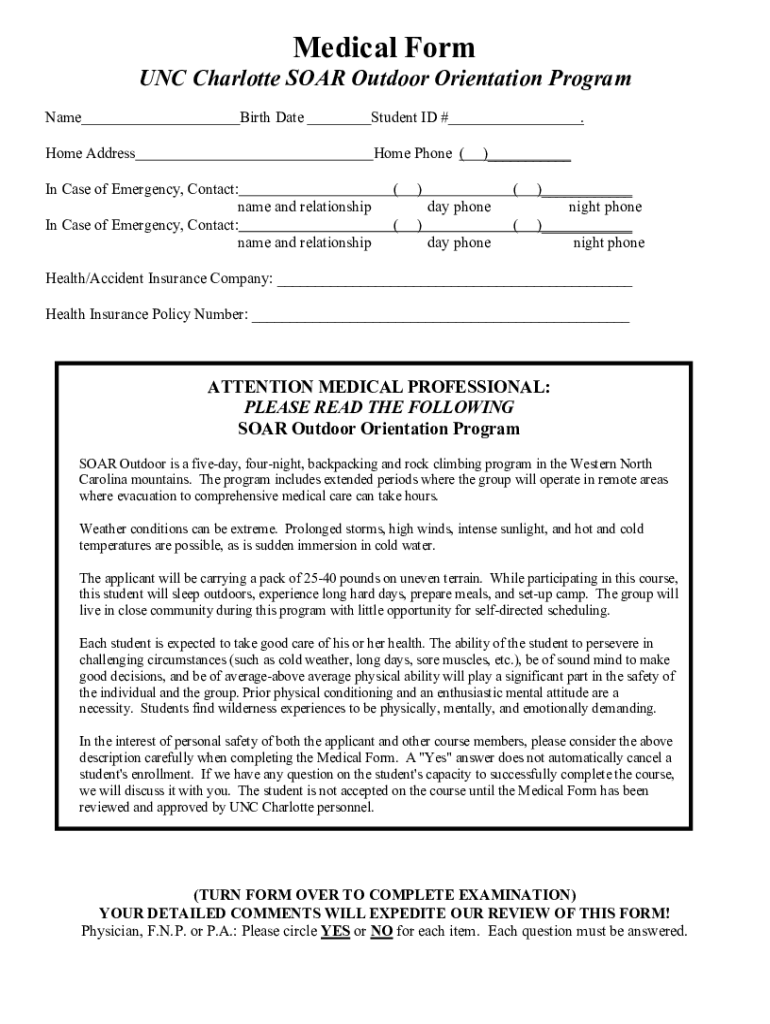 Fillable Online venture uncc Fillable Online venture uncc SOAR Outdoor ...