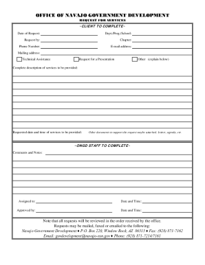 Fillable Online Request for service form.xls Fax Email Print - pdfFiller