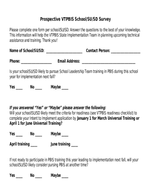 School/District PBS Planning Doc Template | pdfFiller