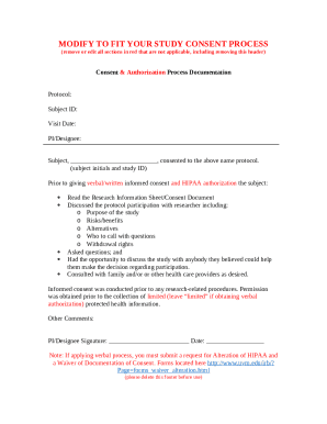 Consent Process Documentation Doc Template | pdfFiller