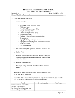 Fillable Online Fillable Online To download Form LIC03-503 - LIC ...