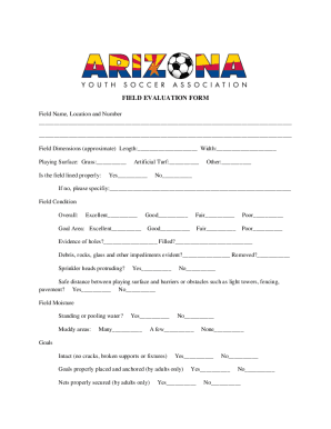 Fillable Online FIELD EVALUATION FORM Fax Email Print - pdfFiller