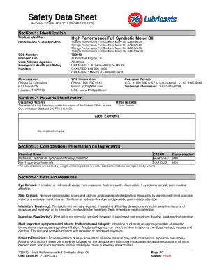 Fillable Online Page 1/6 Safety Data Sheet acc. to OSHA Hazard ... Fax ...