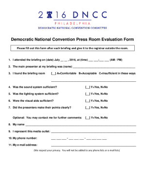 Fillable Online DNC Evaluation Form Fax Email Print - pdfFiller