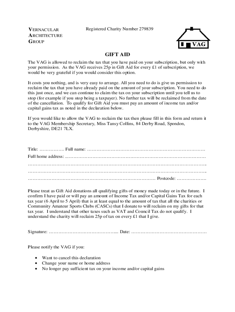 Fillable Online vag org VERNACULAR ARCHITECTURE GROUP Fax Email Print - pdfFiller