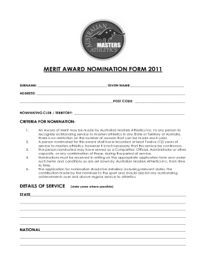 Fillable Online MEDALLION OF MERIT NOMINATION FORM Fax Email Print ...