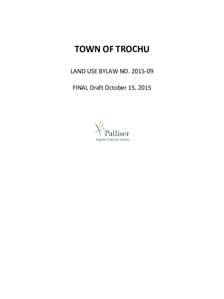 Fillable Online town trochu ab LAND USE BYLAW AMENDMENTS Fax Email ...