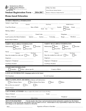 Fillable Online Student Registration FormSchool Fax Email Print - pdfFiller