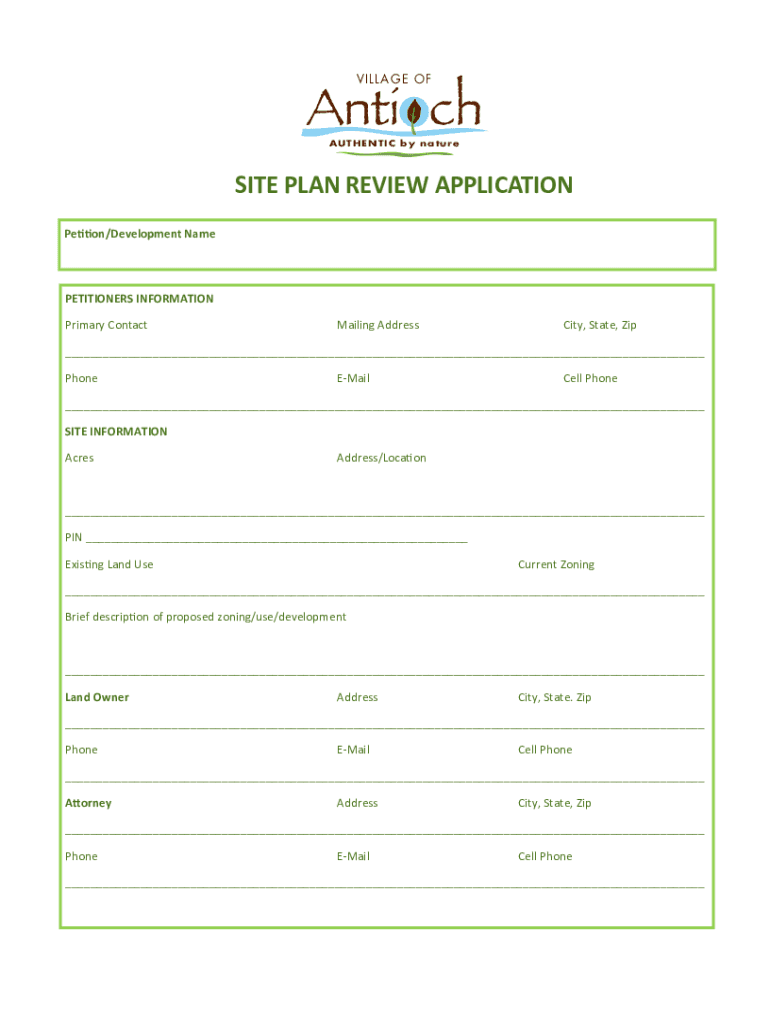 Fillable Online Site Plan Review Application.pub Fax Email Print - pdfFiller