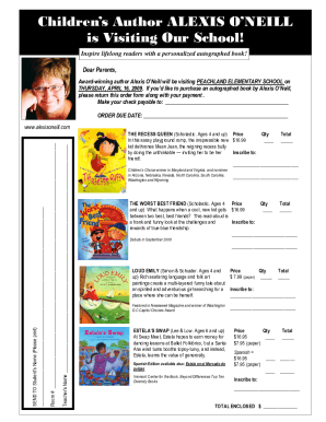Fillable Online Book Order Form - School 09 PricesPeachland.pub Fax ...
