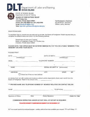 Fillable Online dlt ri Affidavit (Annual) Fax Email Print - pdfFiller