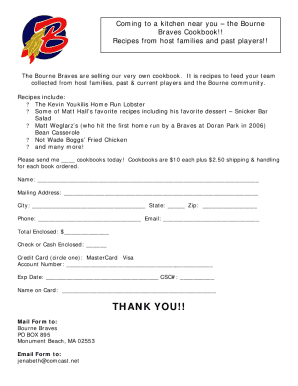 Fillable Online Cookbook Order Form.PDF Fax Email Print - pdfFiller