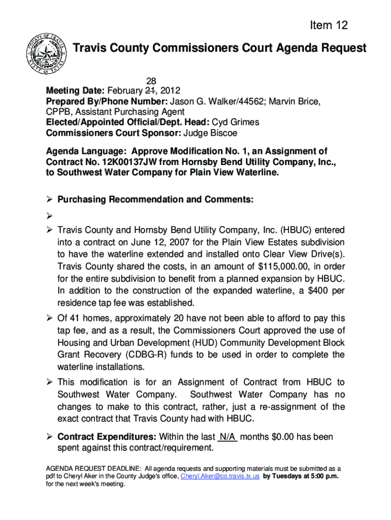 Fillable Online Travis County commissioners approve EMS overlay ...