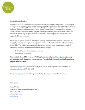 Fillable Online Letter of Explanation (LoE)Template, Sample, and Guide ...