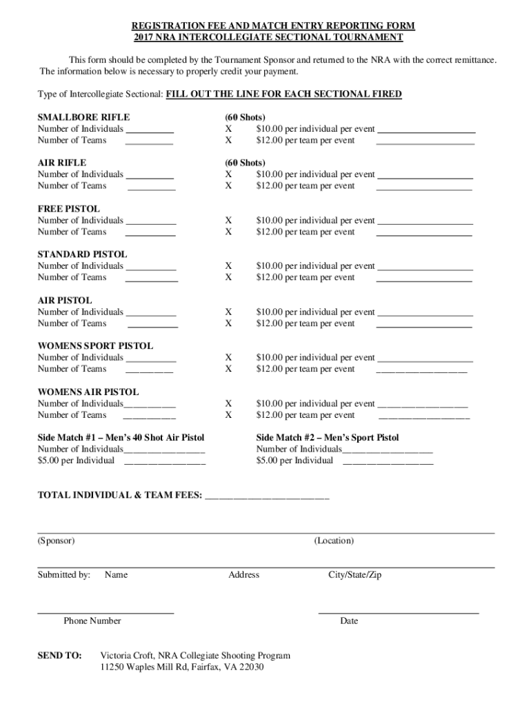 Fillable Online compete nra This form should be completed by the ...