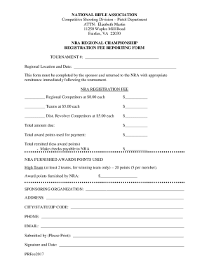Fillable Online pistol-competition nra CP Regional Fee Reporting Form ...