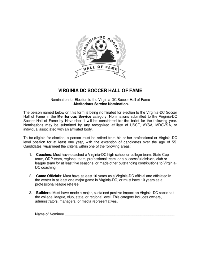 Fillable Online Fillable Online Nomination Form Meritorious Service in ...