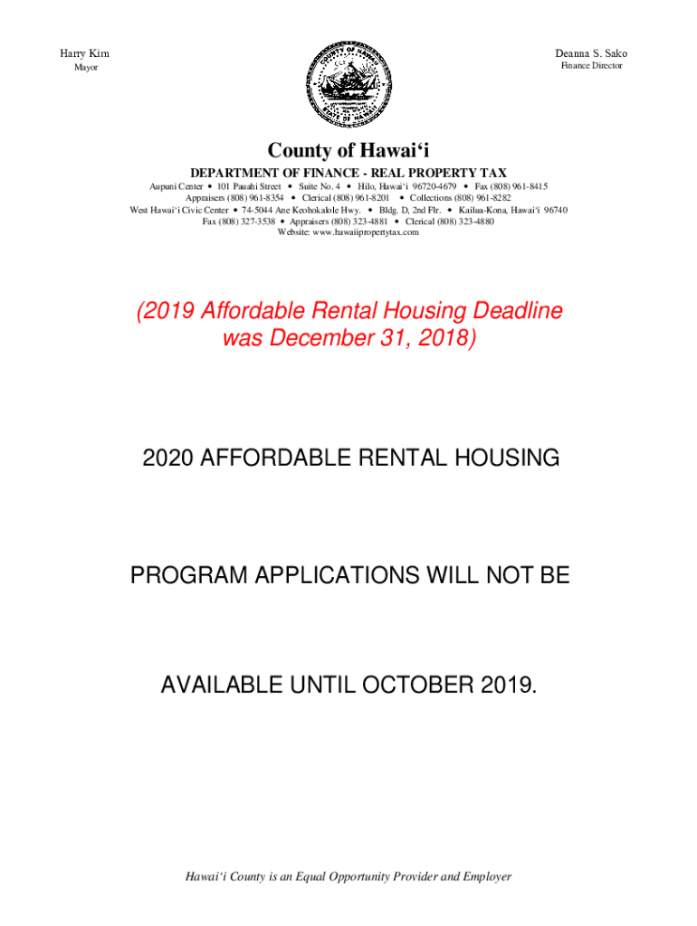 Fillable Online RP Form 19-53(h) (Affordable Rental Housing Application) Fax Email Print - pdfFiller