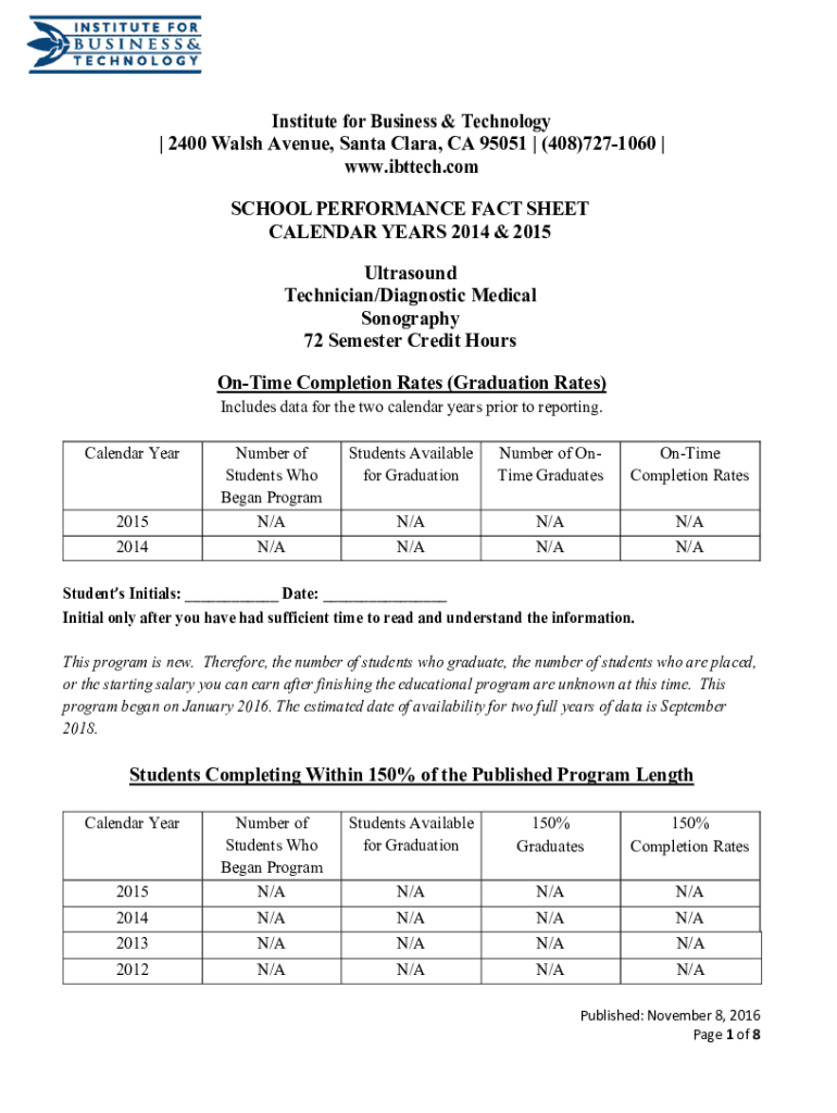 Fillable Online IBT Ultrasound Technician Diagnostic Medical Sonography ...