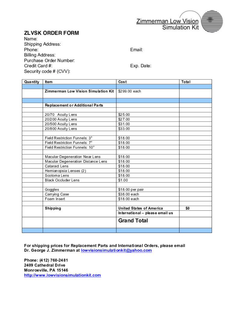 Fillable Online Price List and Order Form.docx Fax Email Print - pdfFiller