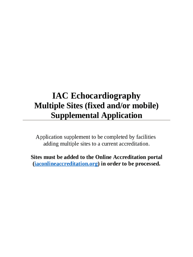 IAC Adult Echocardiography Standards; Part A; Organization Doc Template ...