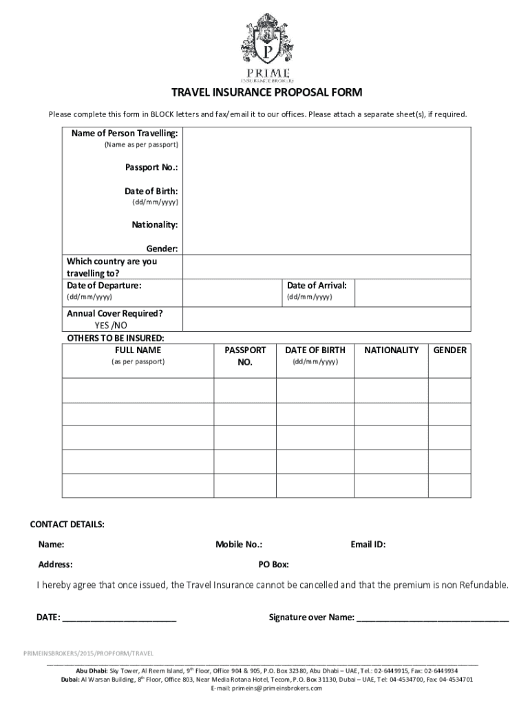 Fillable Online A Sample Travel Agency Services Proposal for All ...