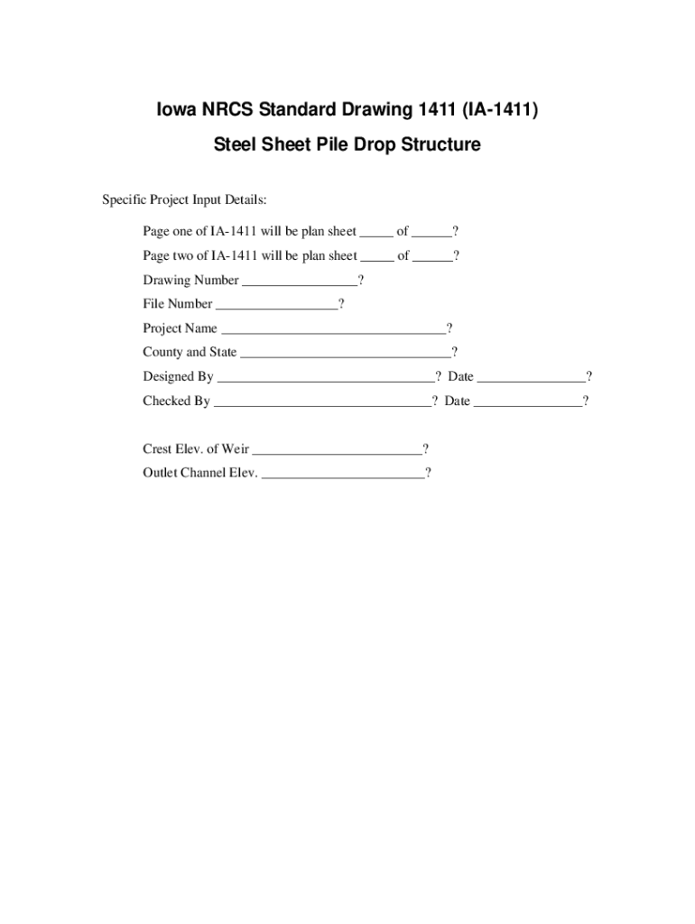 Fillable Online Steel Sheet Pile Drop Structure Fax Email Print - pdfFiller