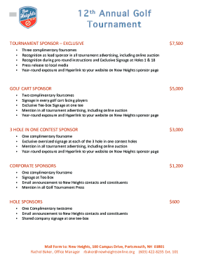Fillable Online 2017 Golf Commitment Form Fax Email Print - pdfFiller
