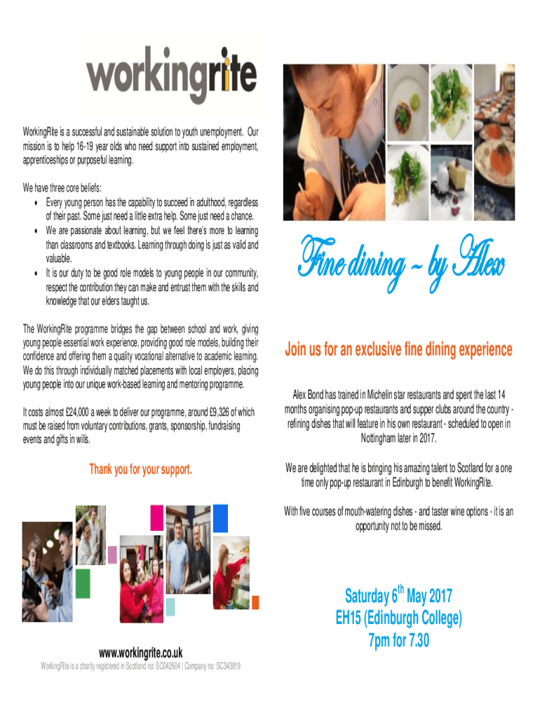 Fillable Online WorkingRite is a successful and sustainable solution to ...