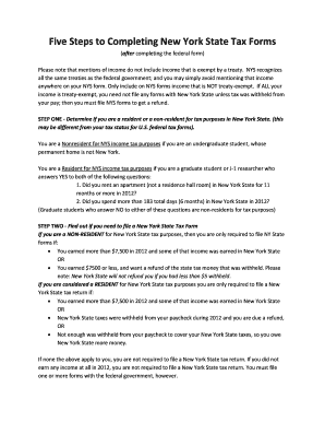 Fillable Online rit Five Steps to Completing New York State Tax Forms ...
